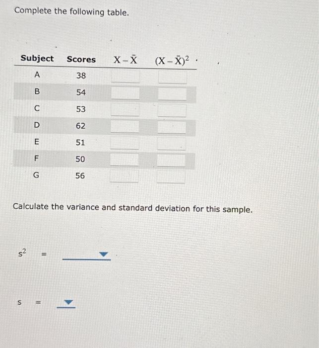 Solved 4. Standard deviation and variance for a sample | Chegg.com
