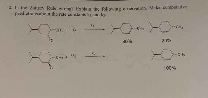 Solved 2. Is the Zaitsev Rule wrong? Explain the following | Chegg.com