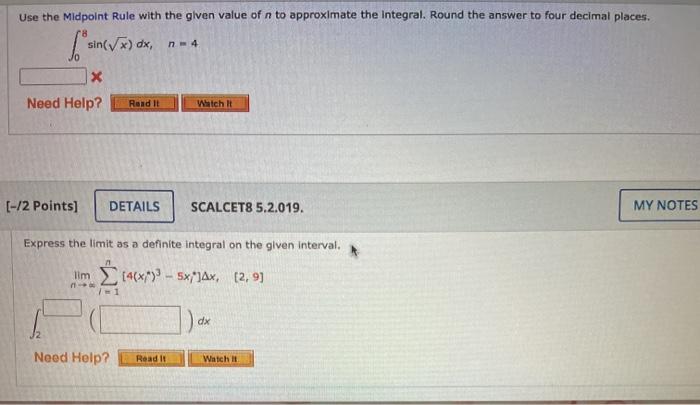 Solved 2. 10/2 points) DETAILS PREVIOUS ANSWERS SCALCET8 | Chegg.com