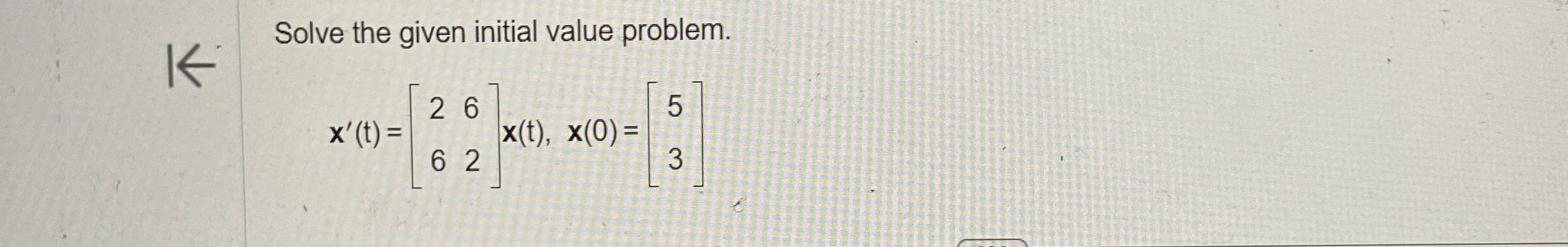 Solved by an EXPERT Solve the given initial value | Chegg.com