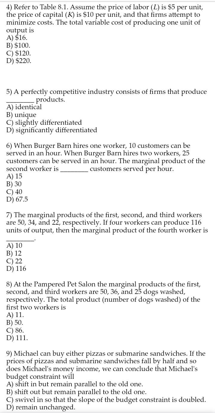 Solved Micro Economics please answer the 25 multiple choic3 | Chegg.com