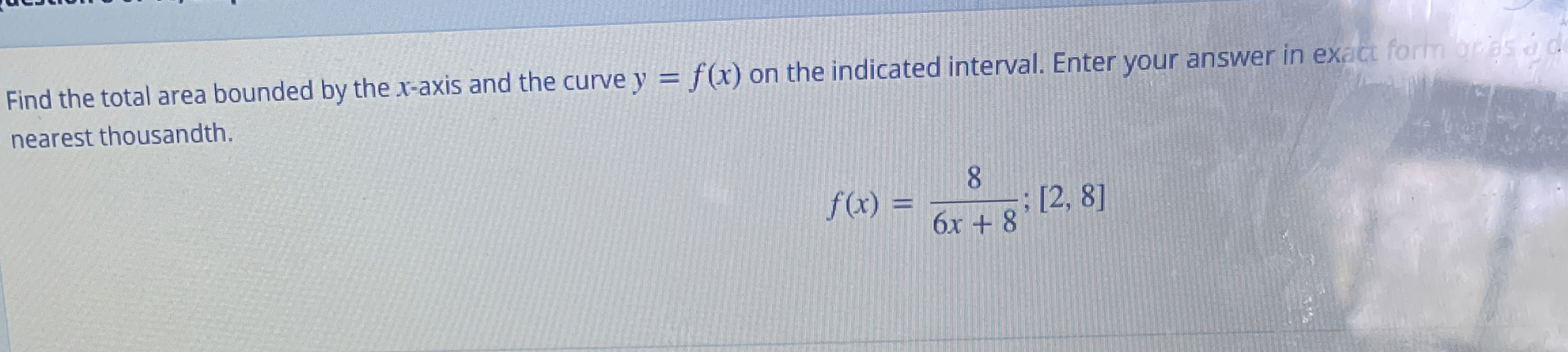 Solved Find the total area bounded by the x-axis and the | Chegg.com