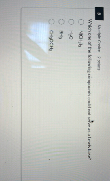 Solved Multiple Choice 2 ﻿pointsWhich one of the following | Chegg.com