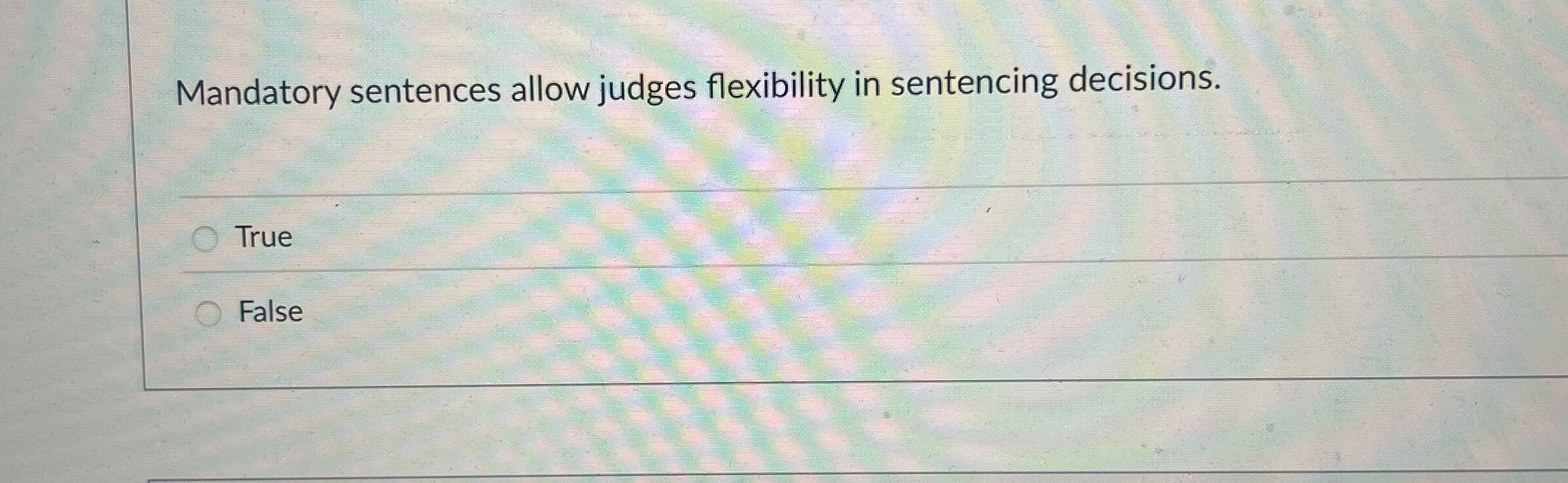 Solved Mandatory sentences allow judges flexibility in | Chegg.com