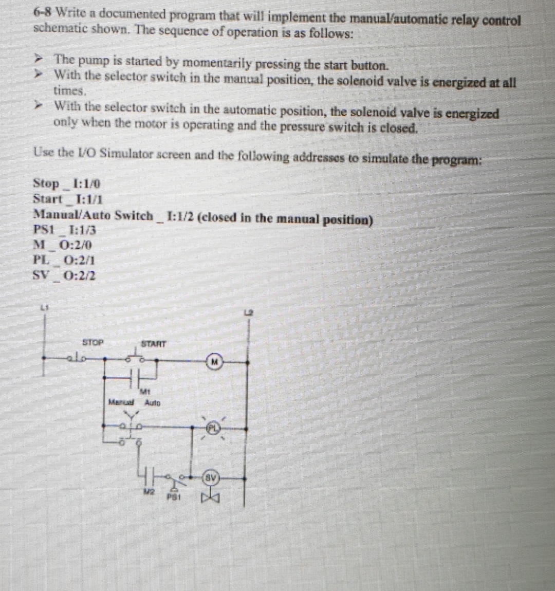 6-8 ﻿Write a documented program that will implement | Chegg.com