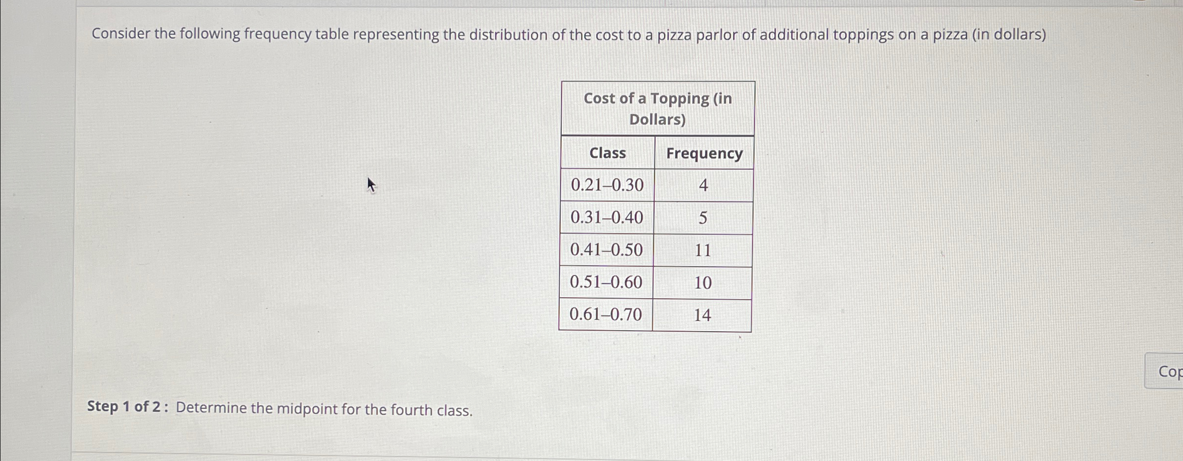 Solved Consider the following frequency table representing | Chegg.com