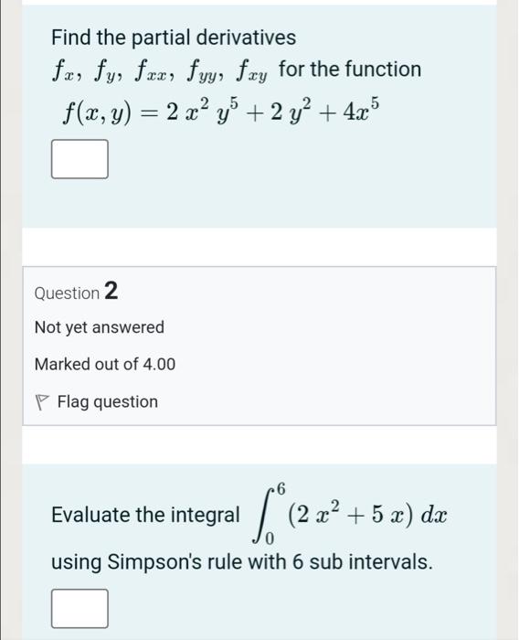 Solved Find the partial derivatives fx,fy,fxx,fyy,fxy for | Chegg.com