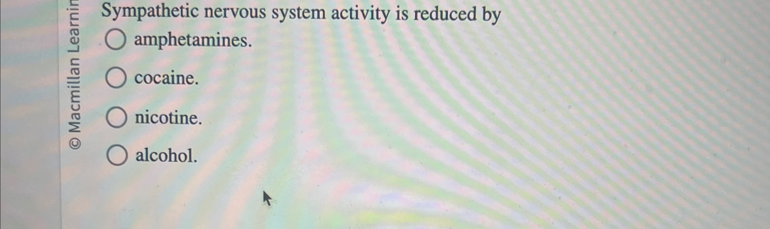 Solved Sympathetic nervous system activity is reduced by | Chegg.com