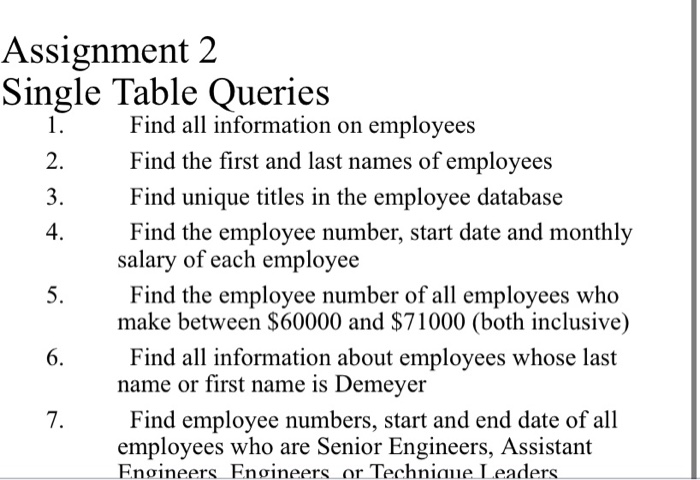 Solved ] se Schema titles emp_no INT (11) title VARCHAR(SO | Chegg.com
