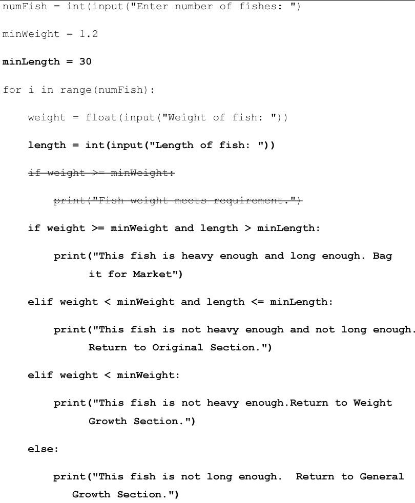 Solved Save your program as FISHREPORT_2023_ −_.py For | Chegg.com