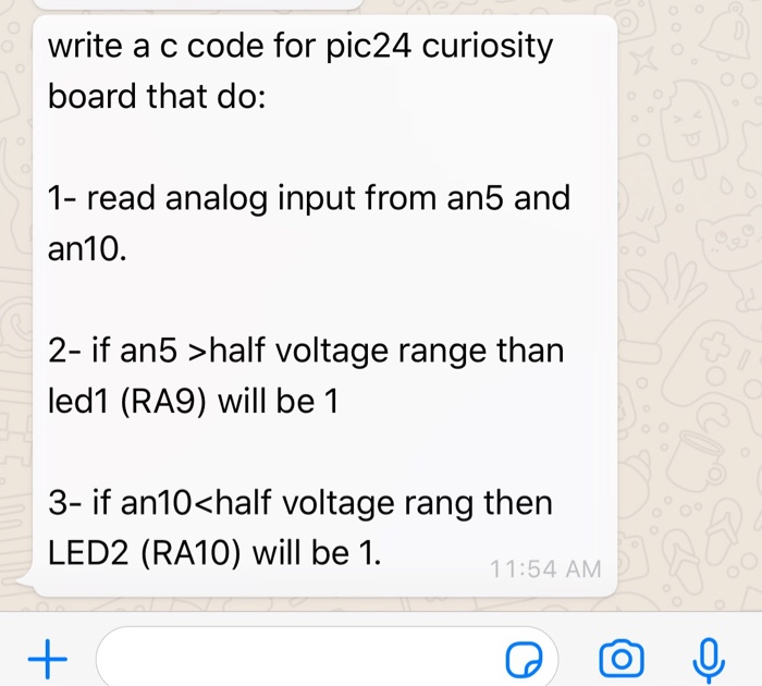 Solved write a c code for pic24 curiosity board that do: 1- | Chegg.com