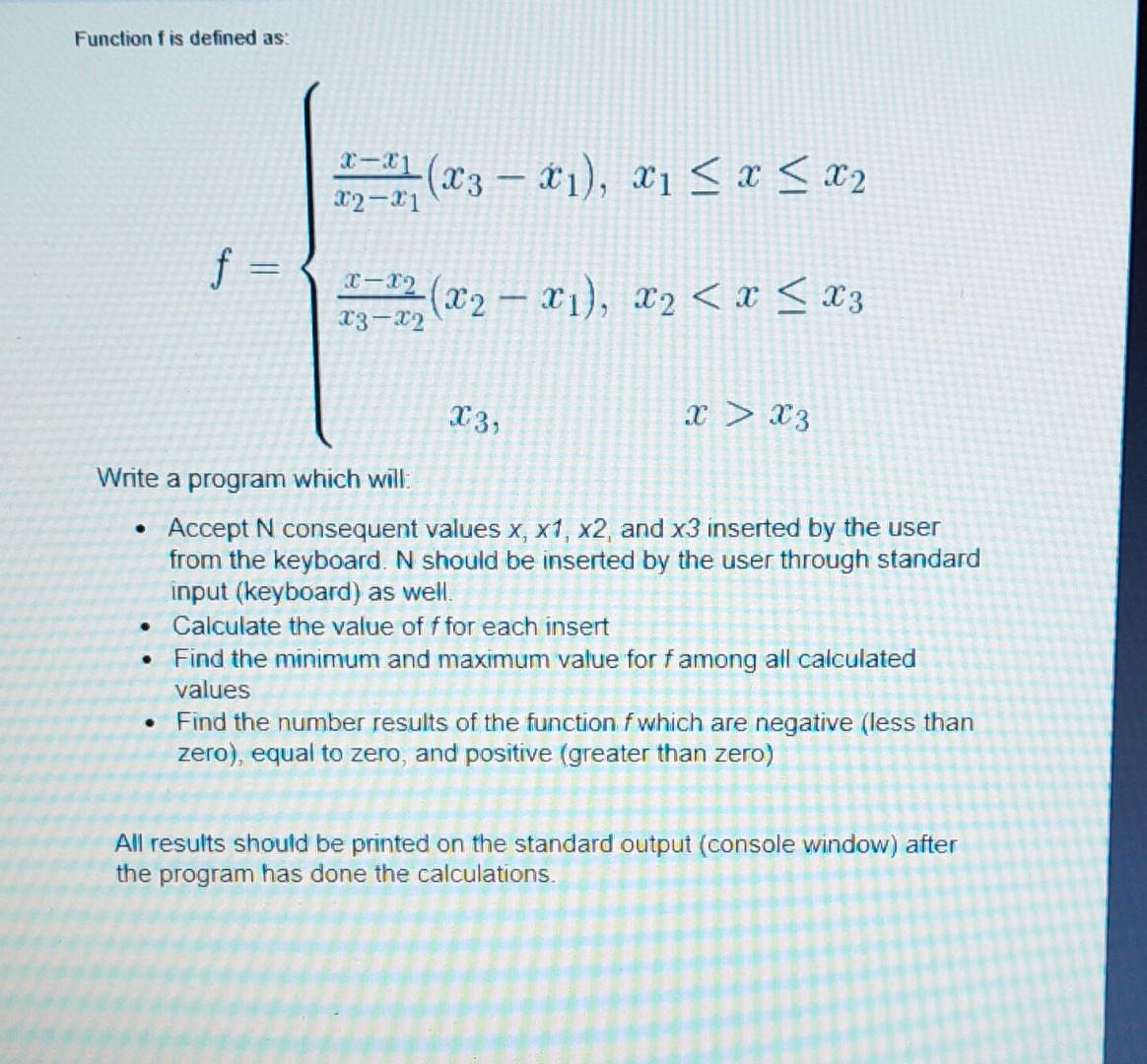 Solved Function f is defined as | Chegg.com