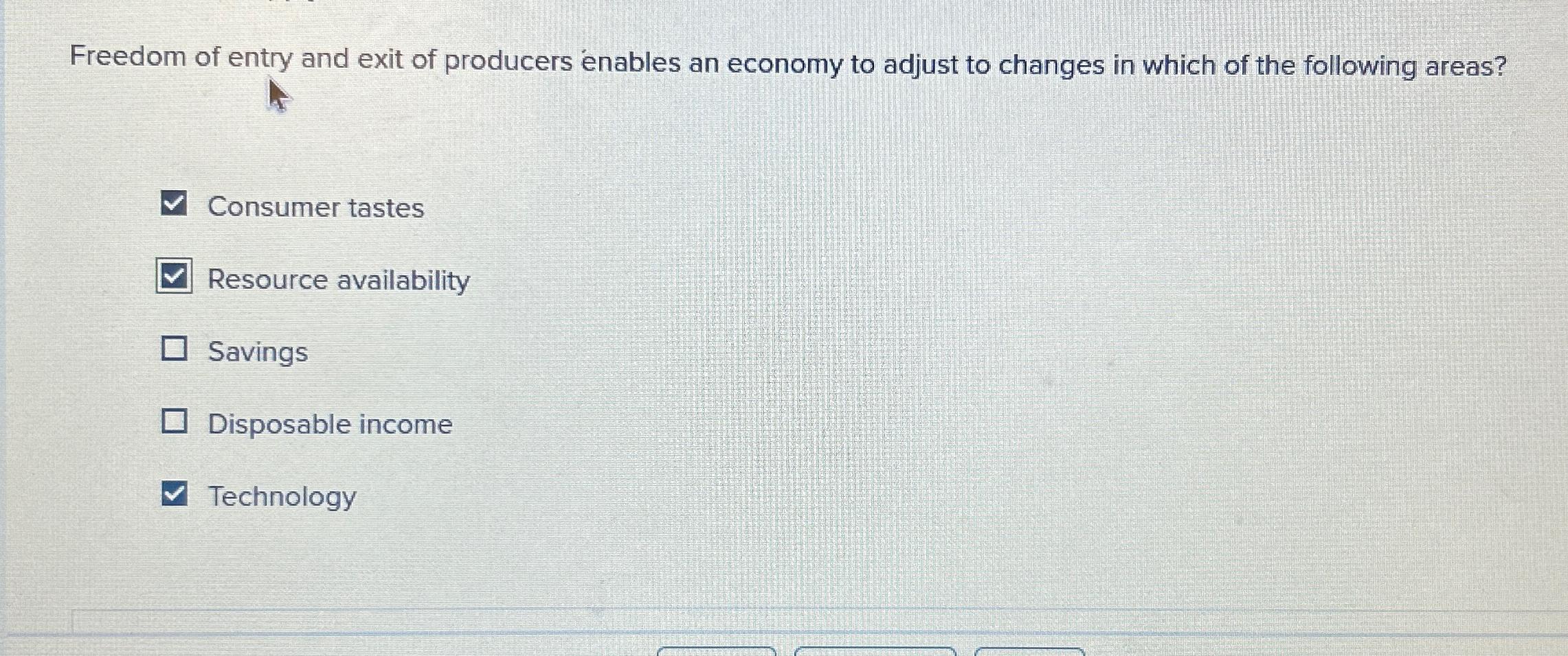 Solved Freedom of entry and exit of producers enables an | Chegg.com