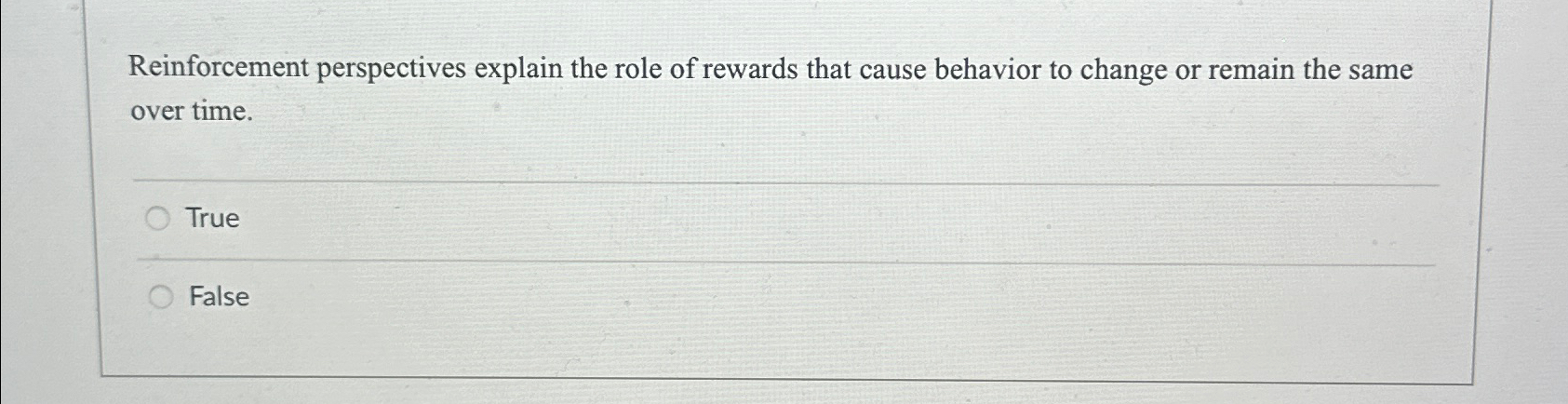 Solved Reinforcement perspectives explain the role of | Chegg.com