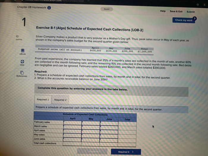 Solved Lowconnect Chapter 08 Homework Seved Help Save & Exit | Chegg.com
