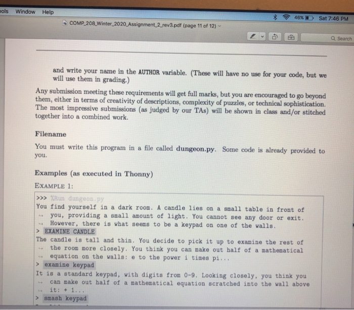 Solved Python Question Using Thonny The Last Picture Is T
