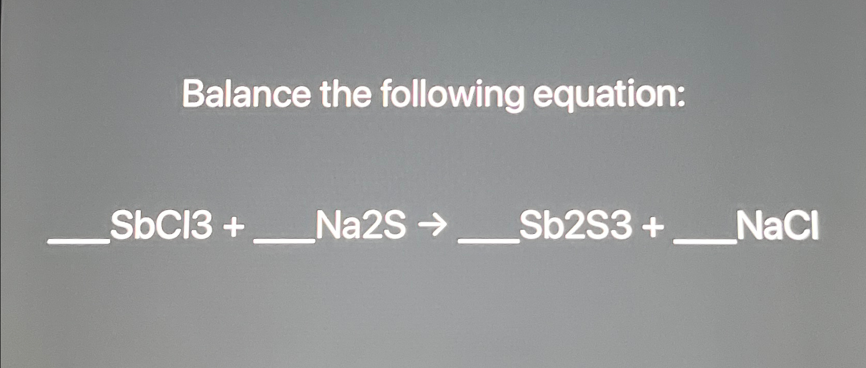 Solved Balance the following | Chegg.com