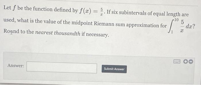 Solved Let f be the function defined by f(x) = . If six | Chegg.com
