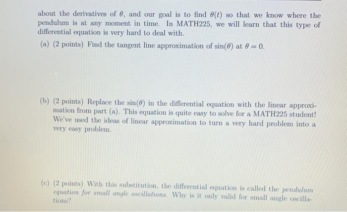 Solved 5. Linear approximations are used to simplify | Chegg.com