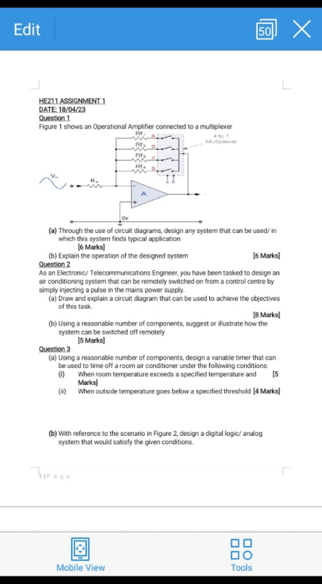 Solved HE211 ASSIGNMENT 1 DATE: 18/04/23 Question 1 Figure 1 | Chegg.com
