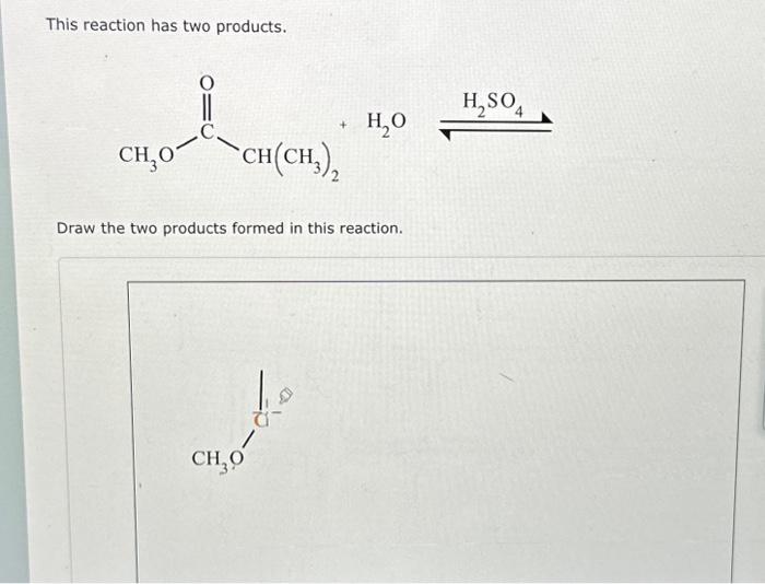 Solved This reaction has two products. Draw the two products | Chegg.com