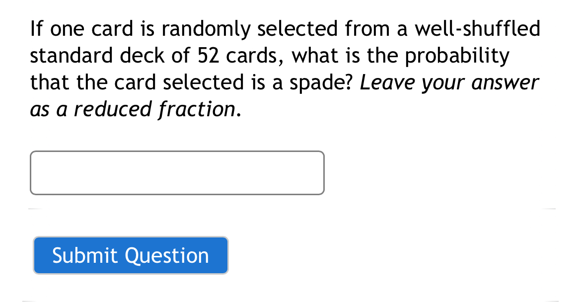 Solved If one card is randomly selected from a well-shuffled | Chegg.com