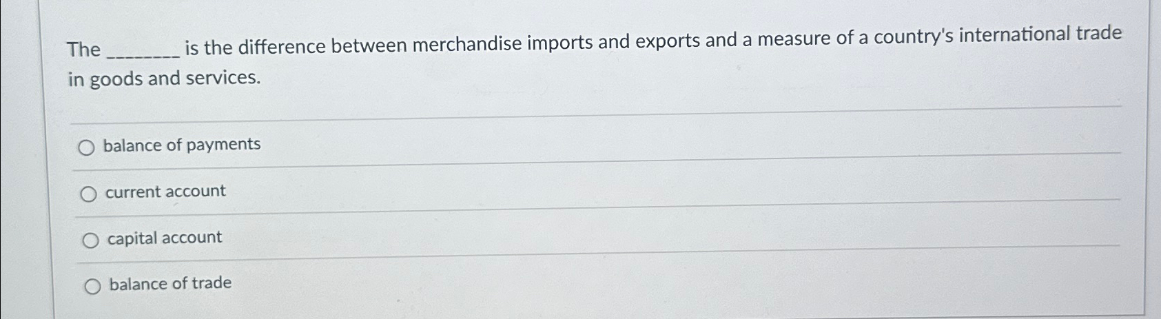 Solved The is the difference between merchandise imports and | Chegg.com