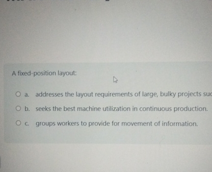 Solved A fixed-position layout:a. ﻿addresses the layout | Chegg.com