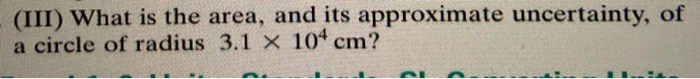 Solved (III) What is the area, and its approximate | Chegg.com