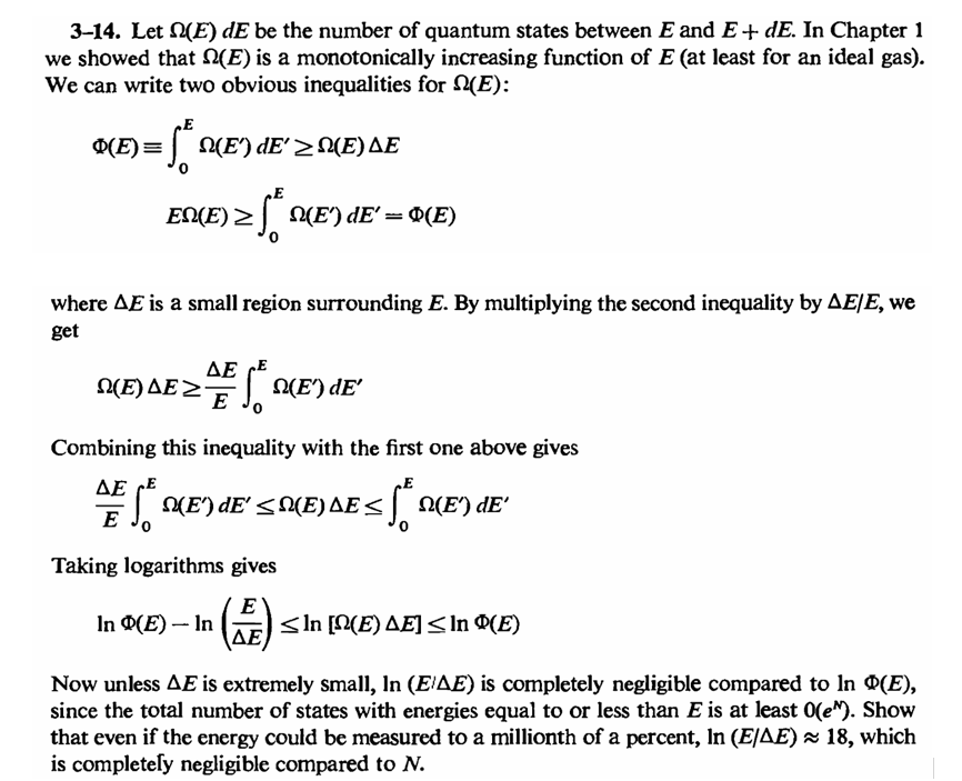 Solved 3-14. ﻿Let Ω(E)dE ﻿be the number of quantum states | Chegg.com