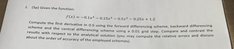 Solved (5p) ﻿Given the | Chegg.com