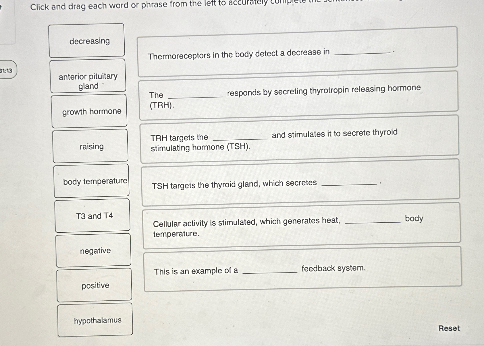 Solved Click and drag each word or phrase from the left to | Chegg.com