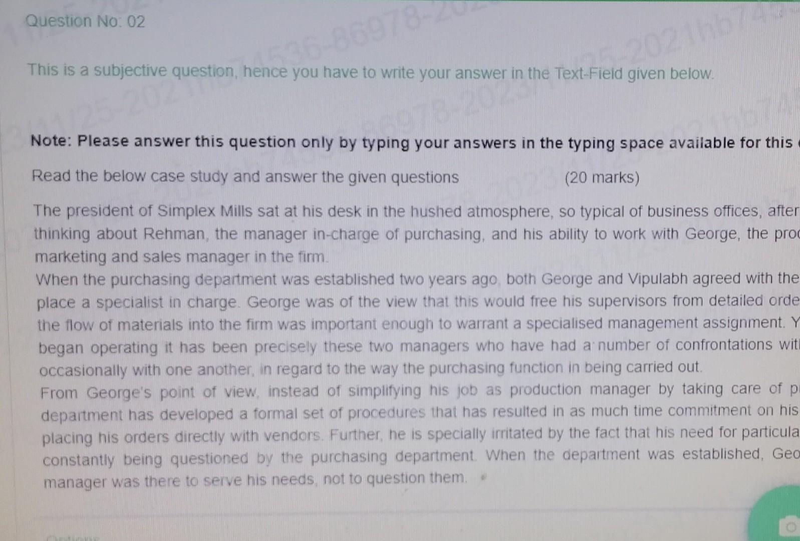 Solved This is a subjective question, hence you have to | Chegg.com