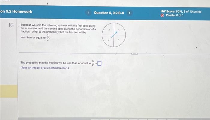 Solved Suppose we spin the following spinner with the first | Chegg.com