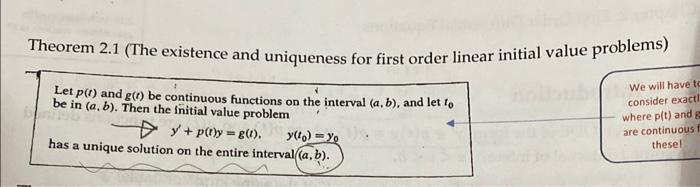 Solved Exercises 11−14 : Consider the following first order | Chegg.com