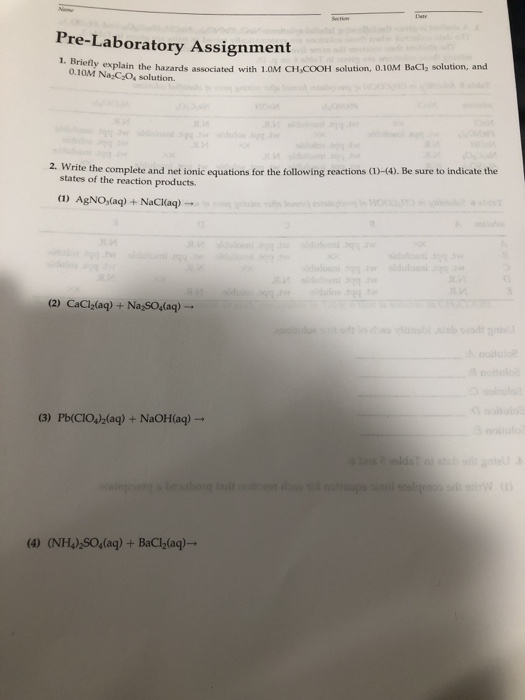 Solved Pre-Laboratory Assignment 0.10M Na.C.O solution. tly | Chegg.com