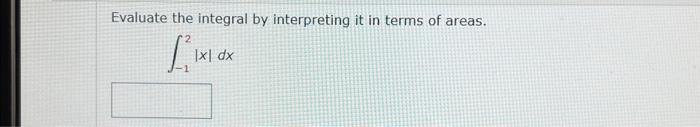 Solved Evaluate the integral by interpreting it in terms of | Chegg.com