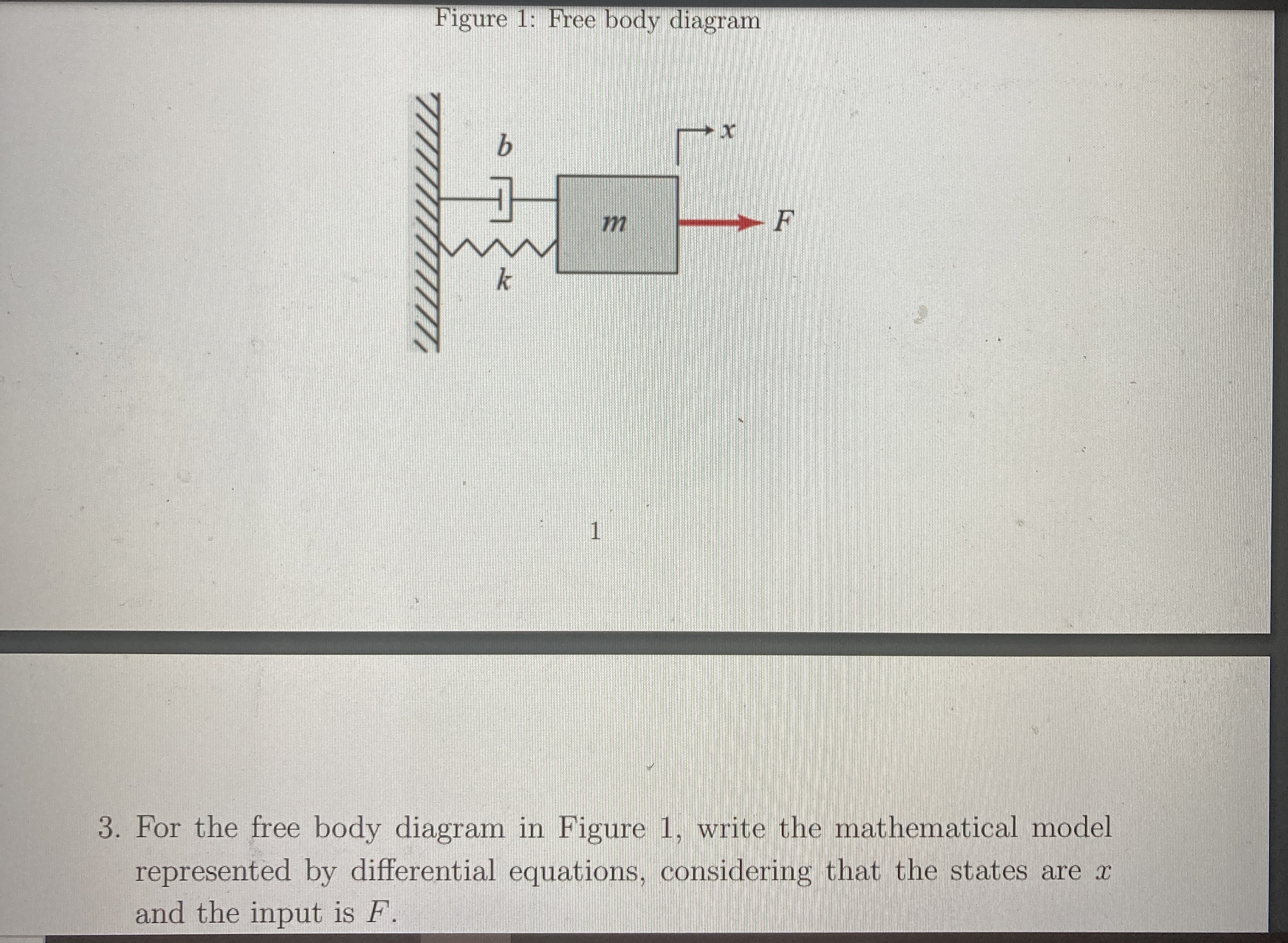 Solved Figure 1: Free body diagram 13. ﻿For the free body | Chegg.com