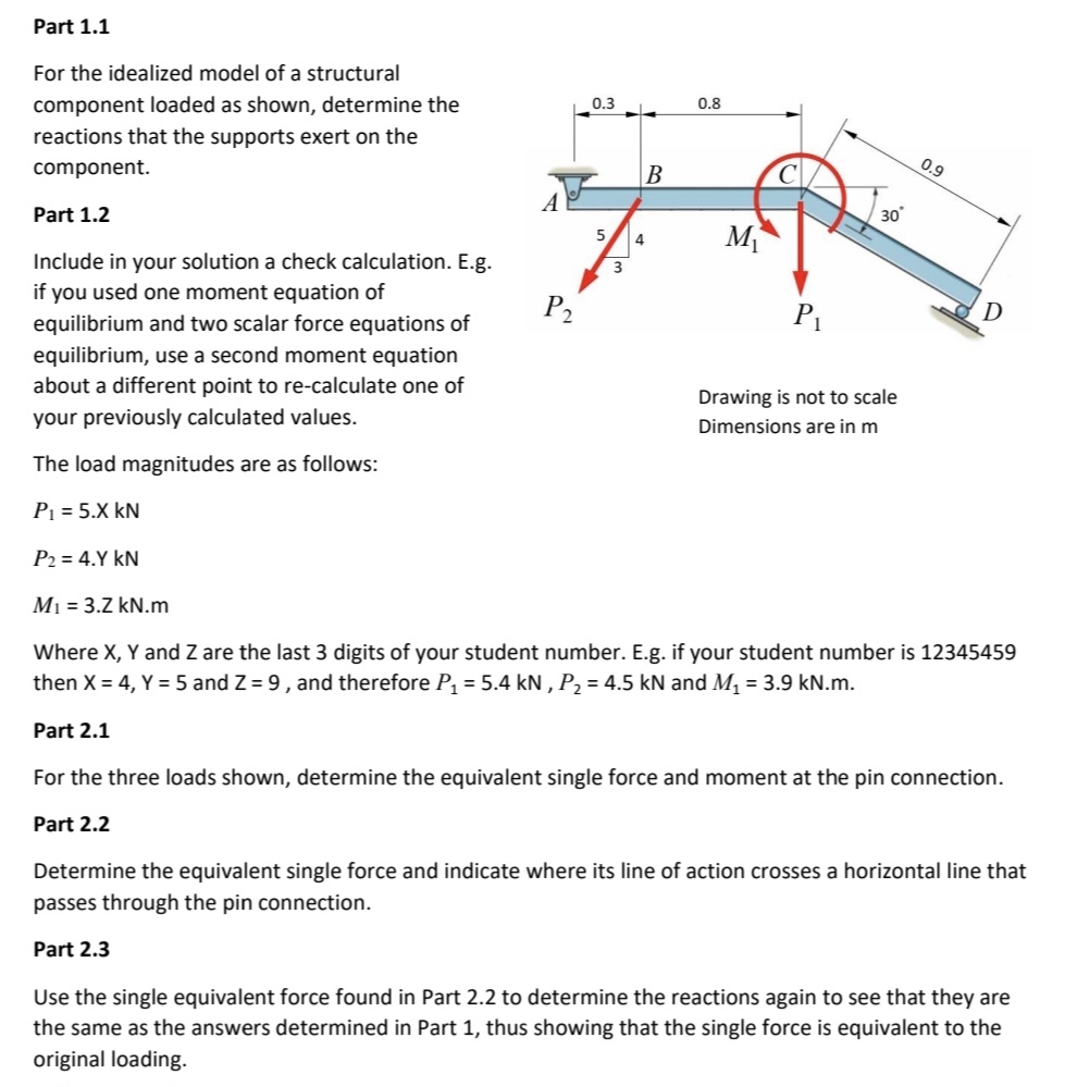 Solved Part 1.1For the idealized model of a structural | Chegg.com