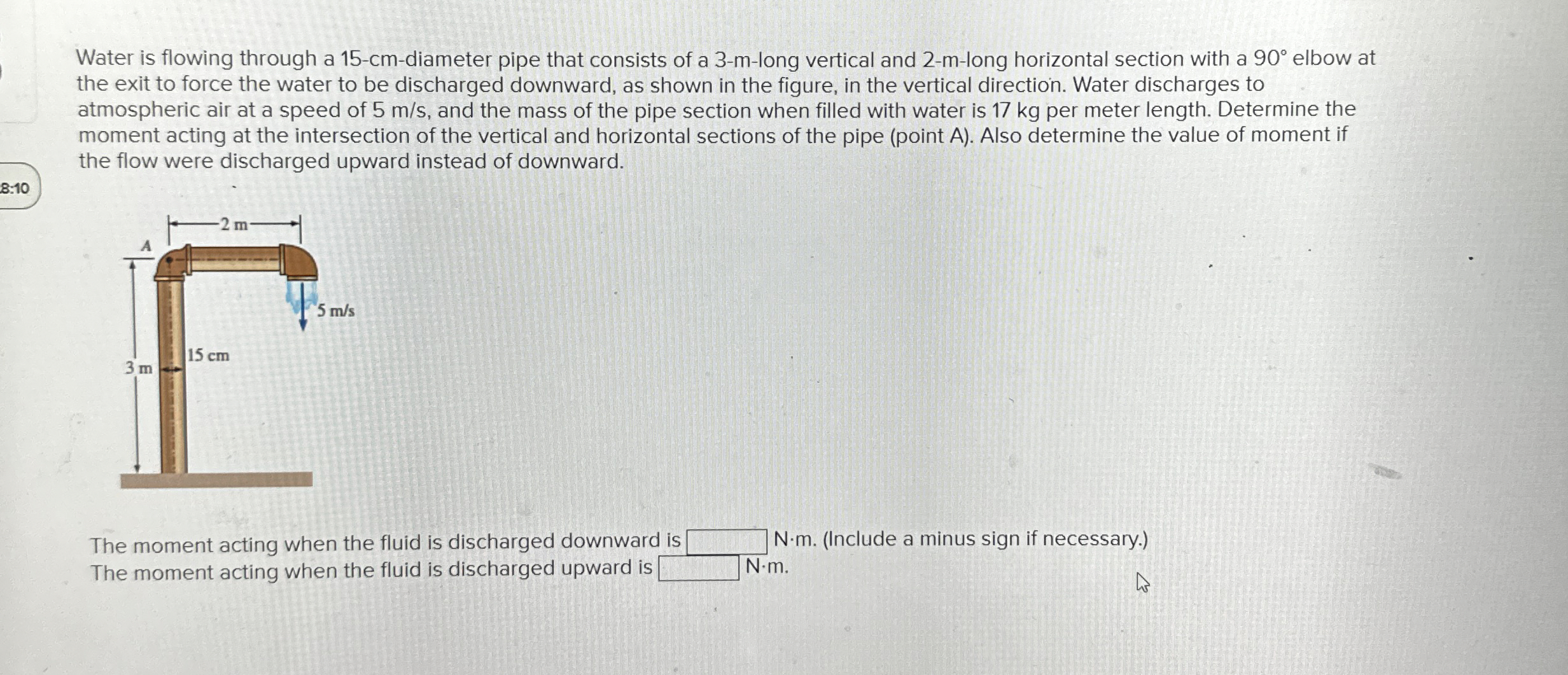Water is flowing through a 15 -cm-diameter pipe that | Chegg.com