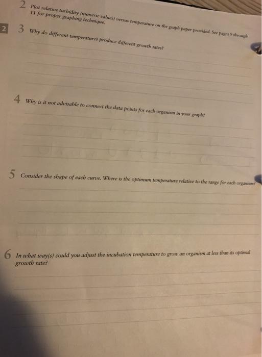 2 Plot relative turbidity (memerica) versus | Chegg.com