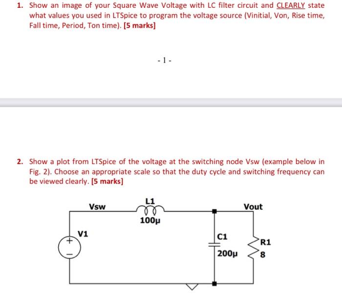Solved Task: Using only a Voltage Source in LTSpice, | Chegg.com