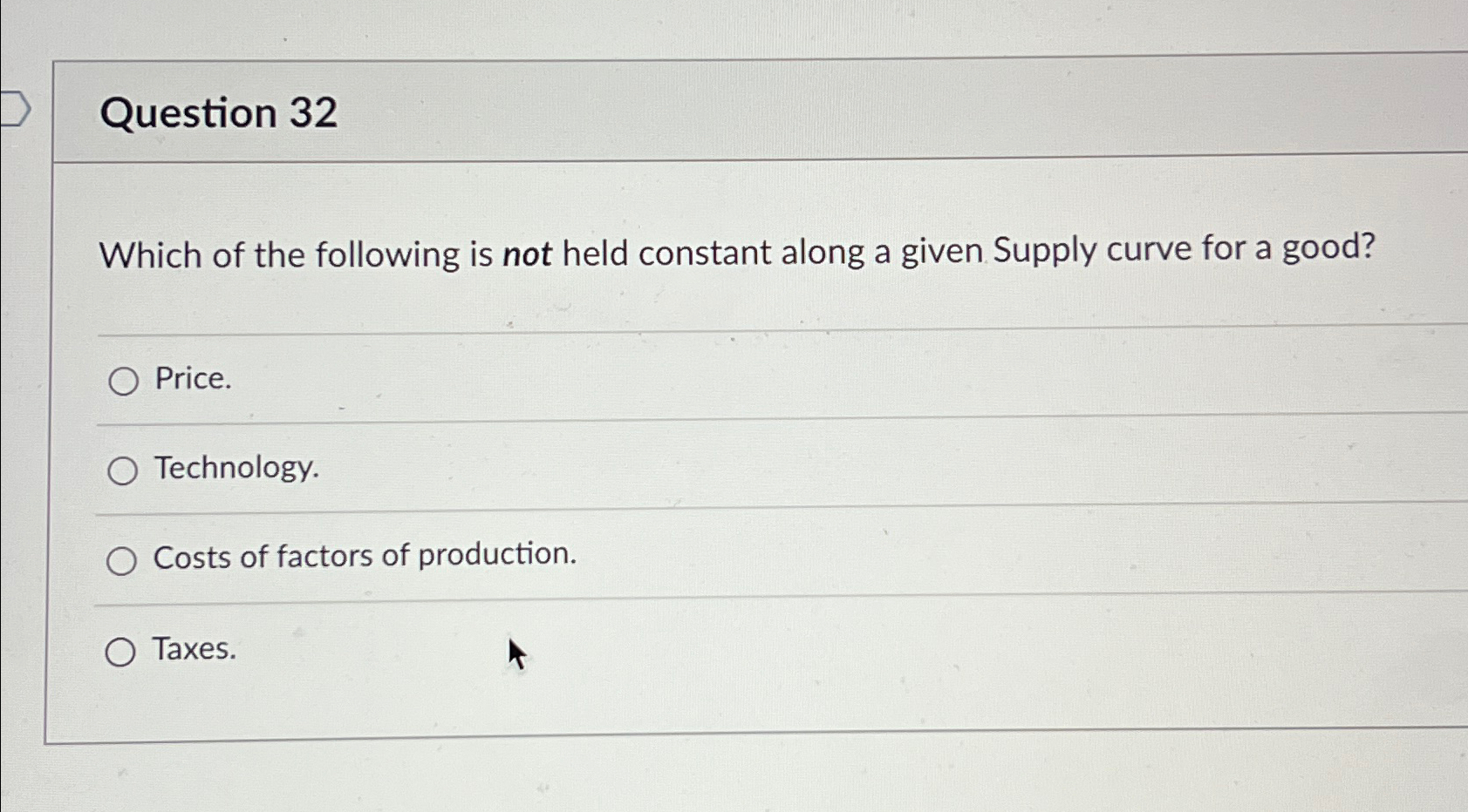 Solved Question 32Which of the following is not held | Chegg.com