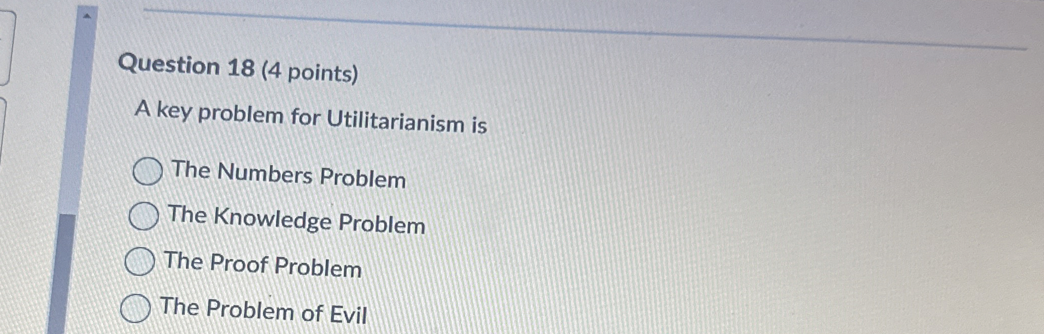 Solved Question 18 (4 ﻿points)A key problem for | Chegg.com