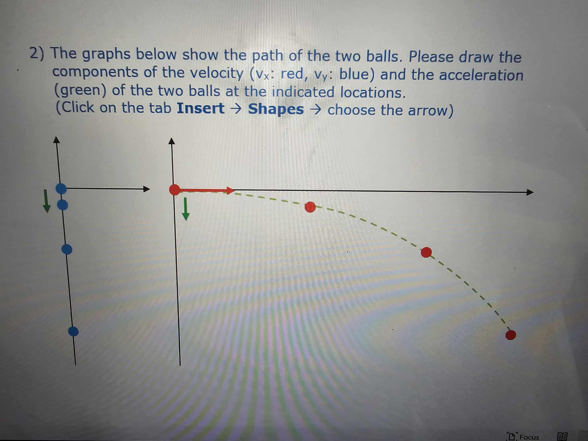 Solved The graphs below show the path of the two balls. | Chegg.com
