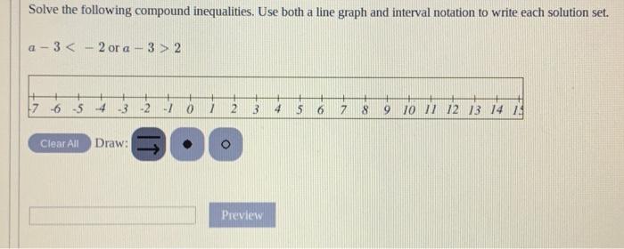 Solved Solve the following compound inequalities. Use both a | Chegg.com