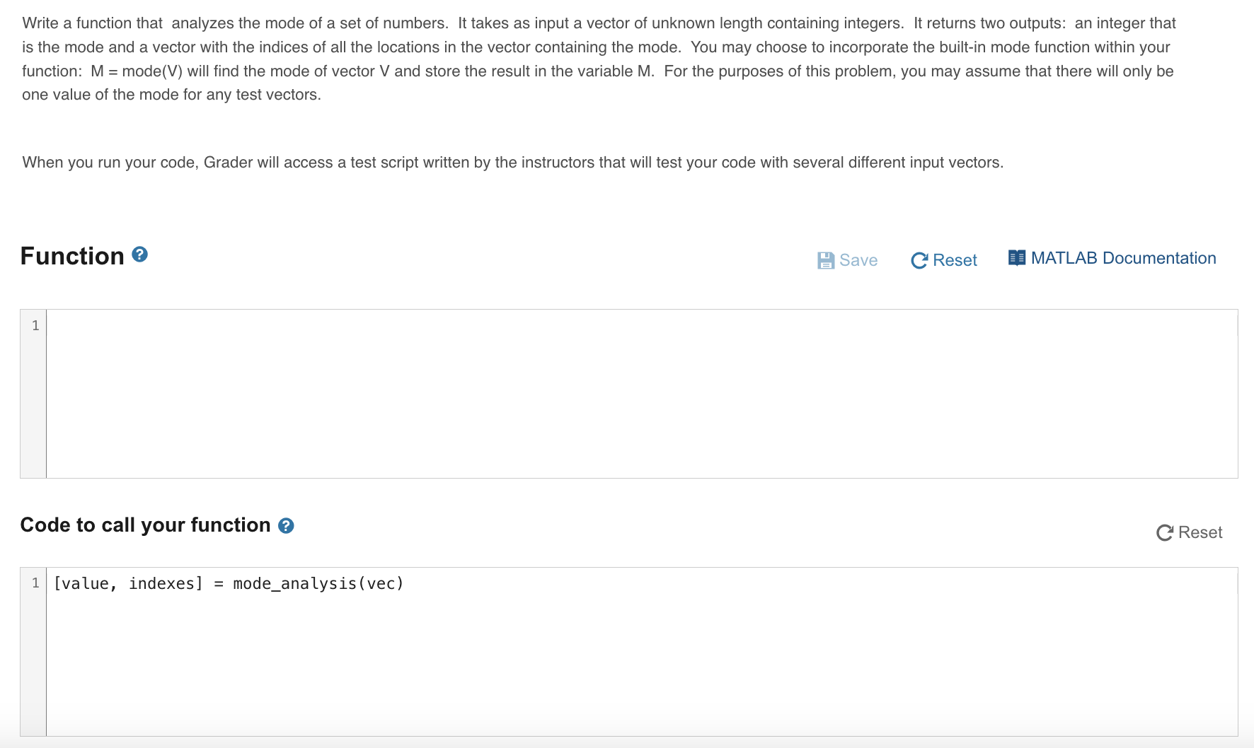 Solved Write A Function That Analyzes The Mode Of A Set Of 