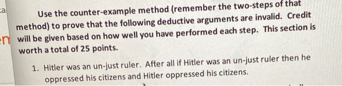 counter-exa Use the counter-example method (remember | Chegg.com