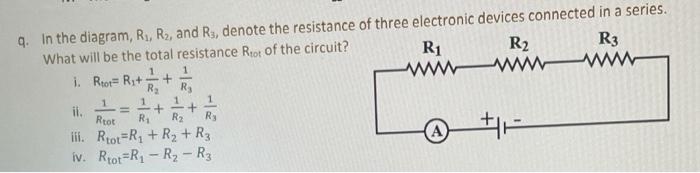 Solved 1 9. In the diagram, R1, R2, and Rs, denote the | Chegg.com