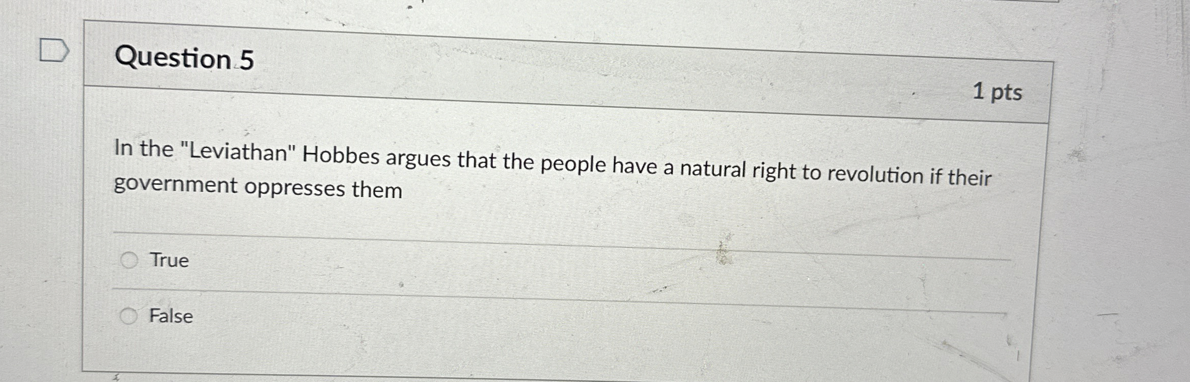 Solved Question 51 ﻿ptsIn the "Leviathan" Hobbes argues that | Chegg.com